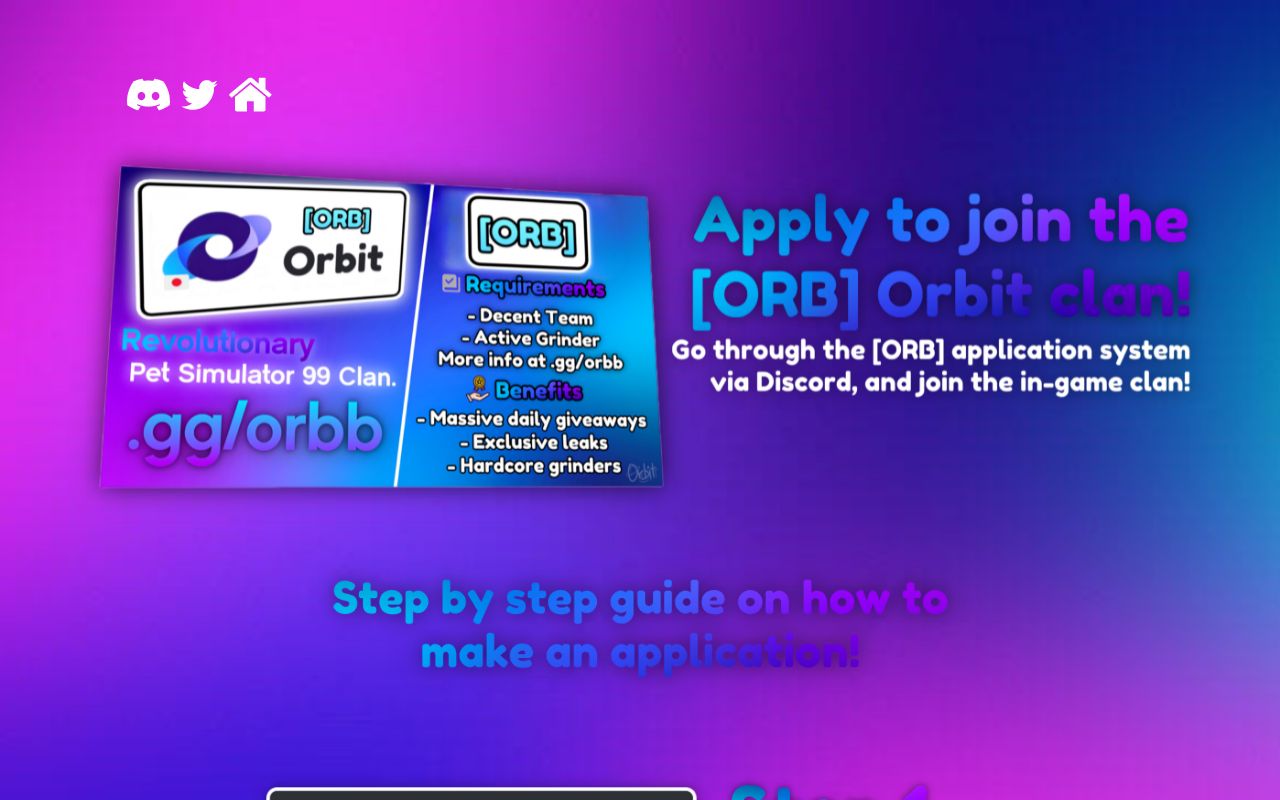 [ORB] Orbit clan application page